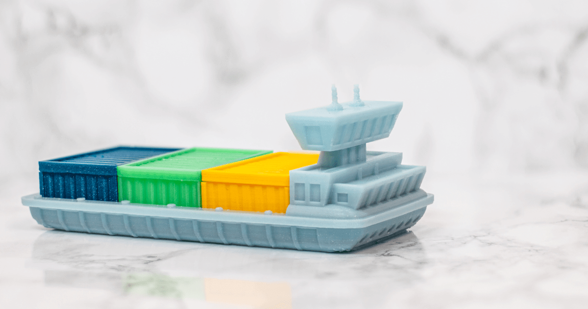 Container Barge / Ship by AlexT | Download free STL model | Printables.com