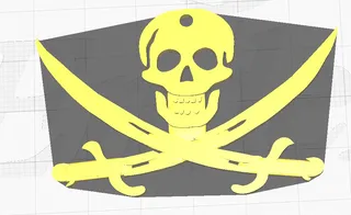 Pirate logo Keychain by bas | Download free STL model | Printables.com