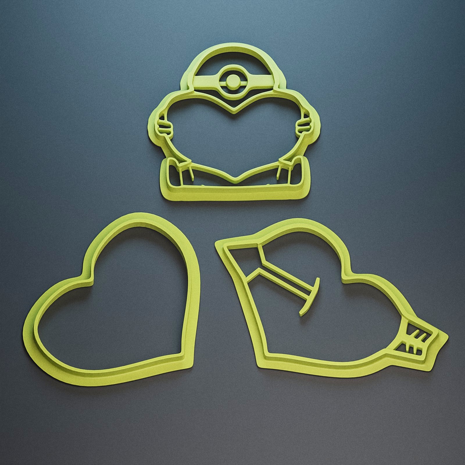 Valentine's Cookie Cutter Pack by Afrikaniz3D | Download free STL model ...