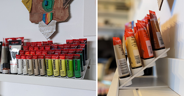 Paint Tube holder (Ikea Mosslanda Picture ledge) by Miss-Art3mis ...