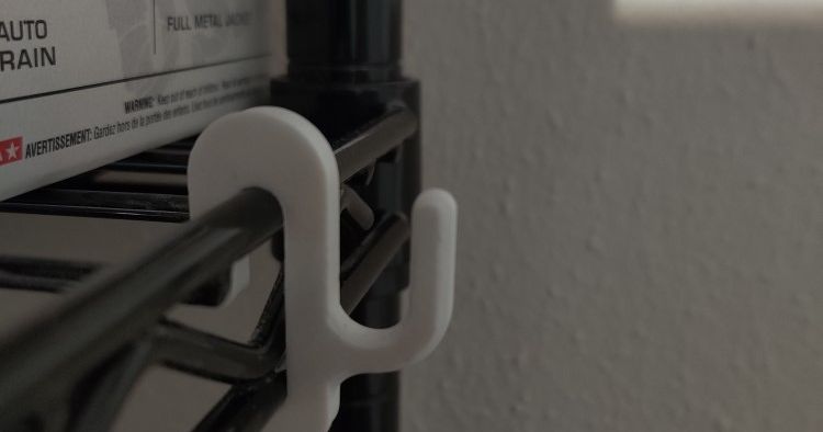 Clip On Hook 5mm for 1" Wire Rack Shelf by brass_ring | Download free ...