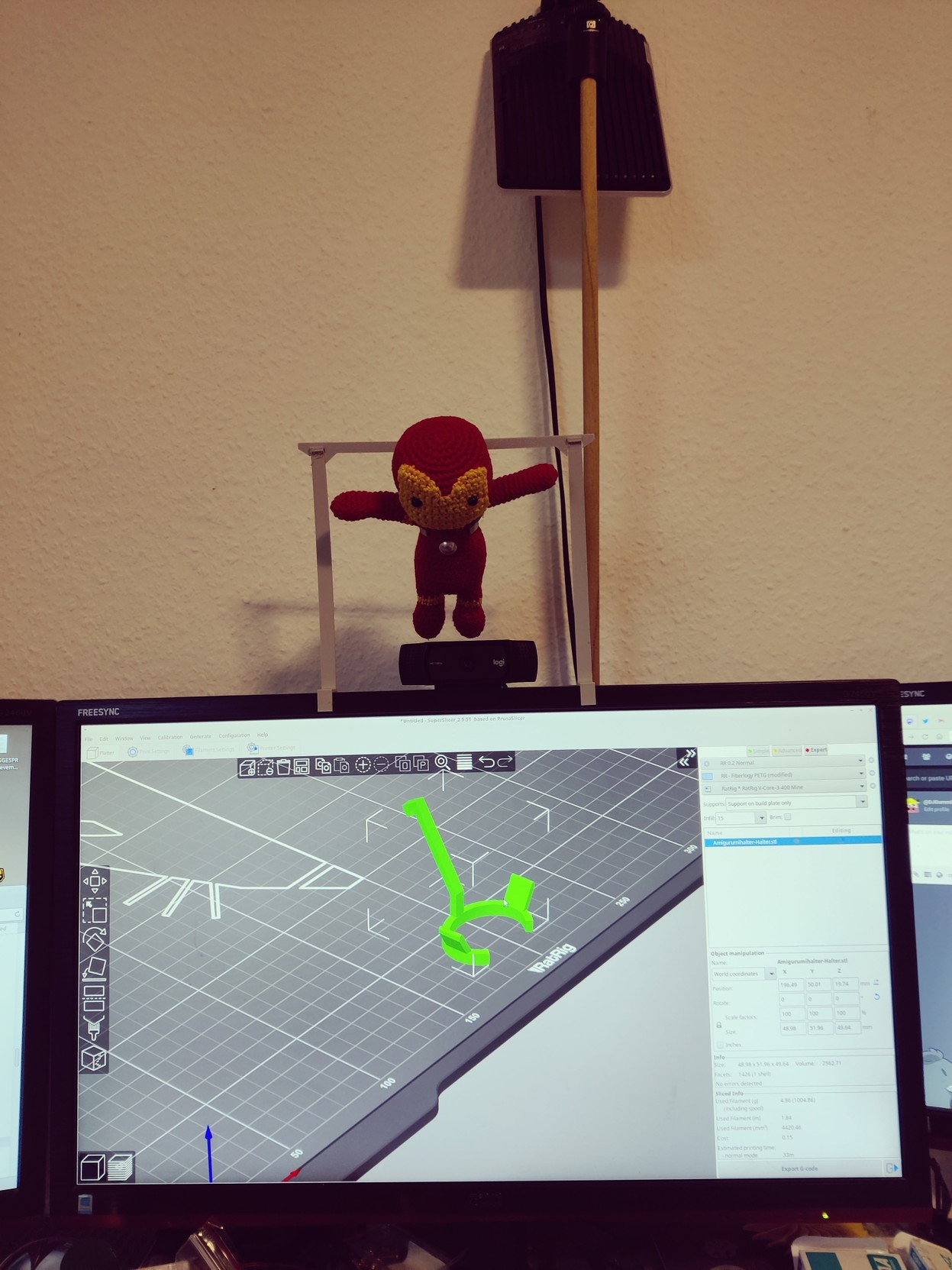 Amigurumi Screen holder by DJGummikuh | Download free STL model ...
