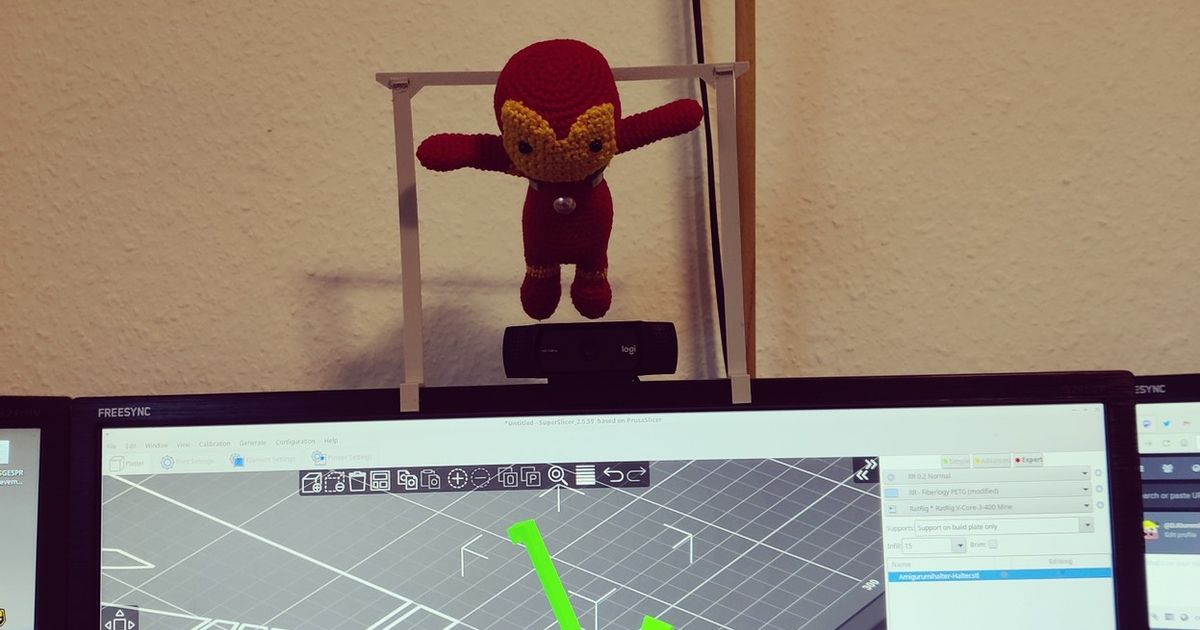 Amigurumi Screen holder by DJGummikuh | Download free STL model ...