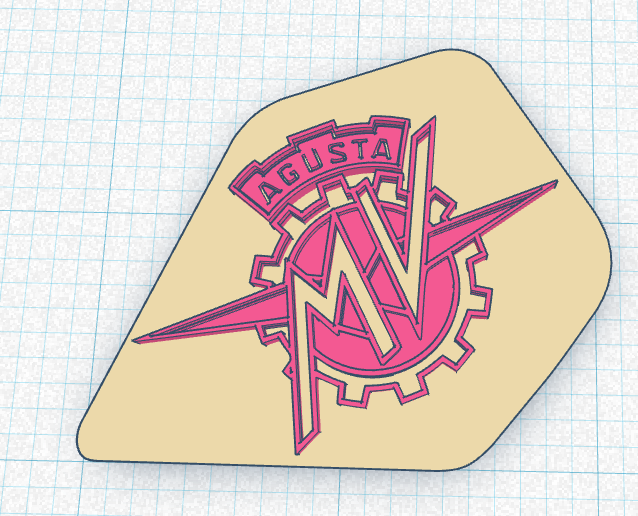 Agusta logo for motorcycle keys by Changewhy | Download free STL model ...