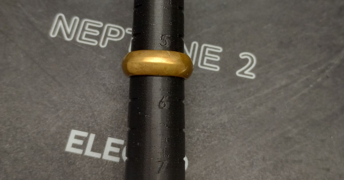 Ring mandrel US ring sizes no supports by Michael F | Download free STL ...