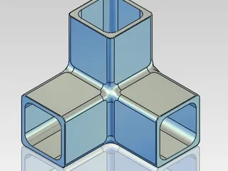 square tube - connect-1-20x20mm 90° by Jux91 | Download free STL model ...