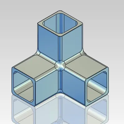 square tube - connect-1-20x20mm 90° by Jux91 | Download free STL model ...