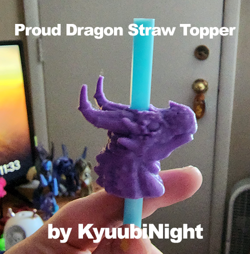 Proud Dragon Straw Topper by KyuubiNight | Download free STL model ...