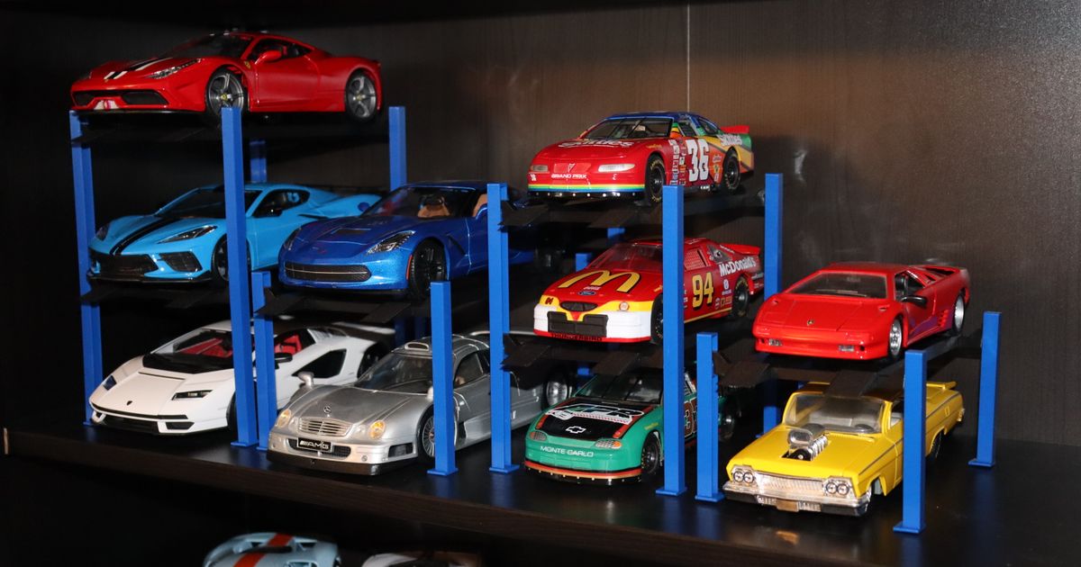 4-Post Diecast Vehicle Lift - 1:64, 1:43, 1:30, 1:24, 1:18, 1:14, and 1 ...