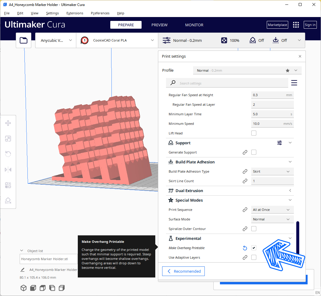 Honeycomb Marker Rack by Julie Bowen | Download free STL model ...