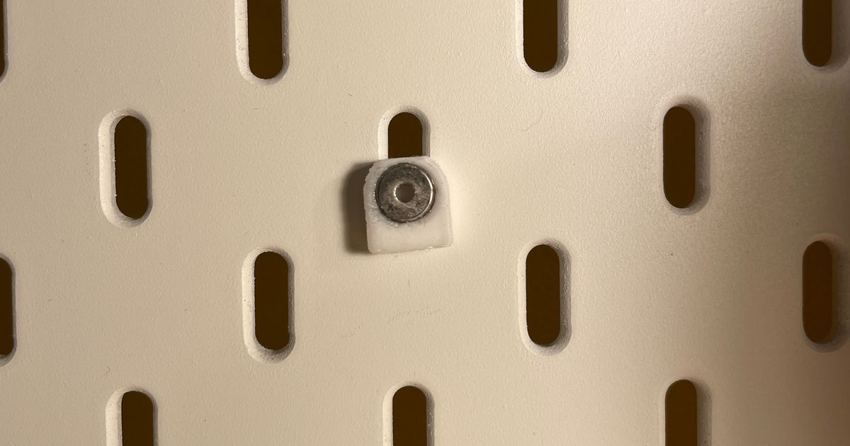 IKEA Skadis 8mm magnet (e.g. metal ruler) by Bob837 | Download free STL ...