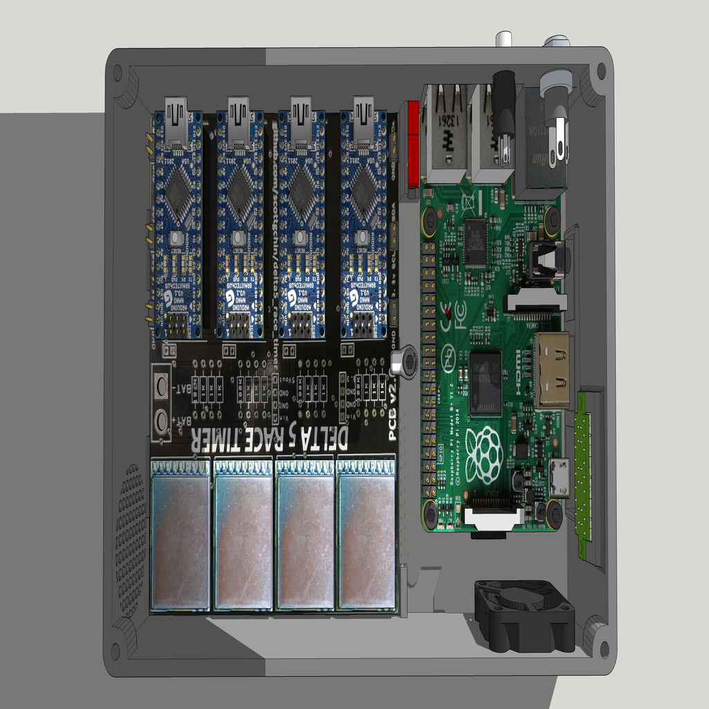 RotorHazard / Delta5 Laptimer Flat Case Enclosure Box by Cerberus | Download free STL model ...