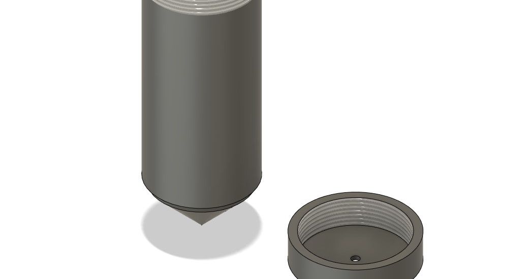 Hidden key spike with screw on lid by Archimidious | Download free STL ...