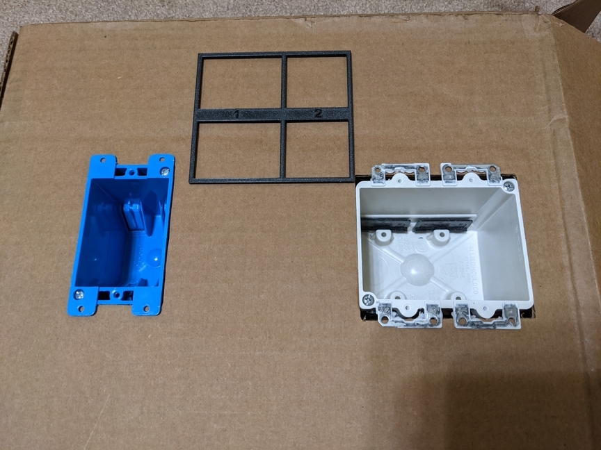 Simple 1 or 2-gang box (new work) cut template by MMDeveloper ...