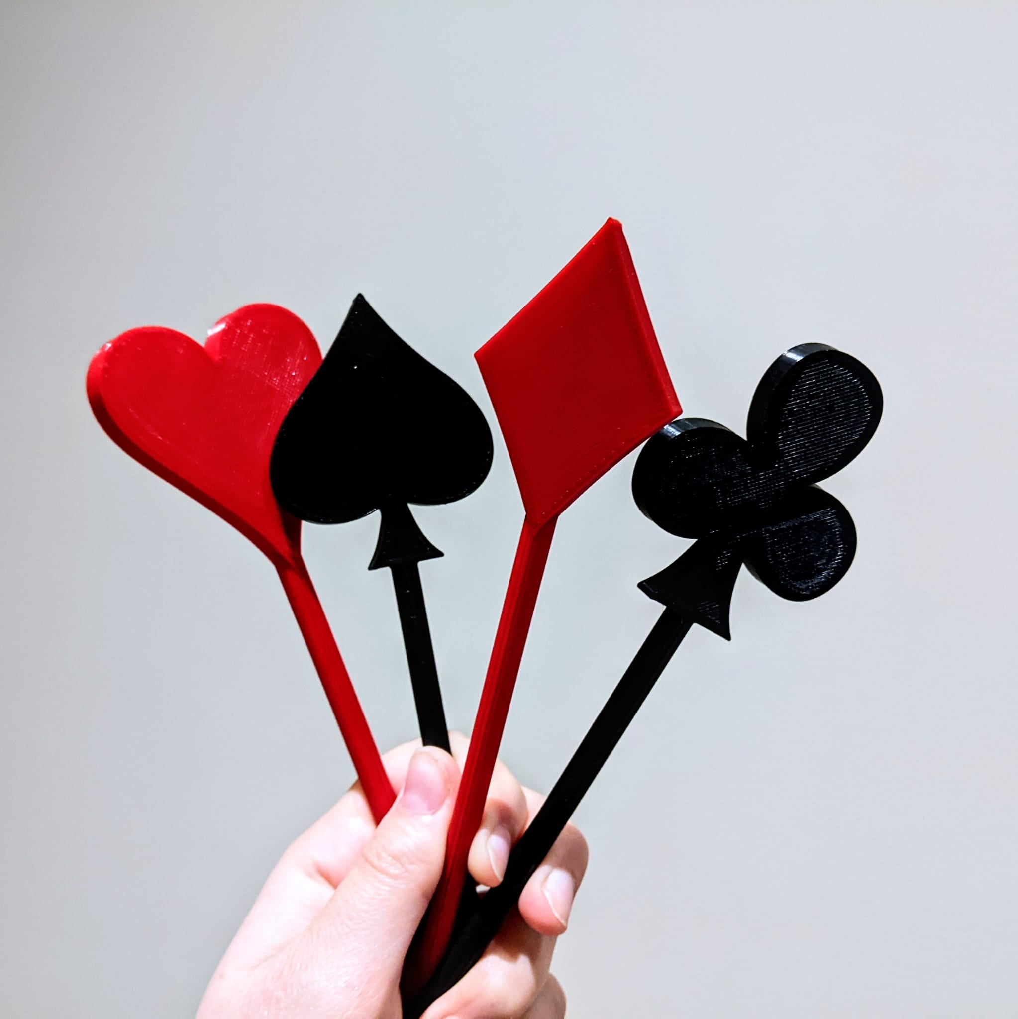 Playing card suit hair sticks by Amanda Matthes | Download free STL ...