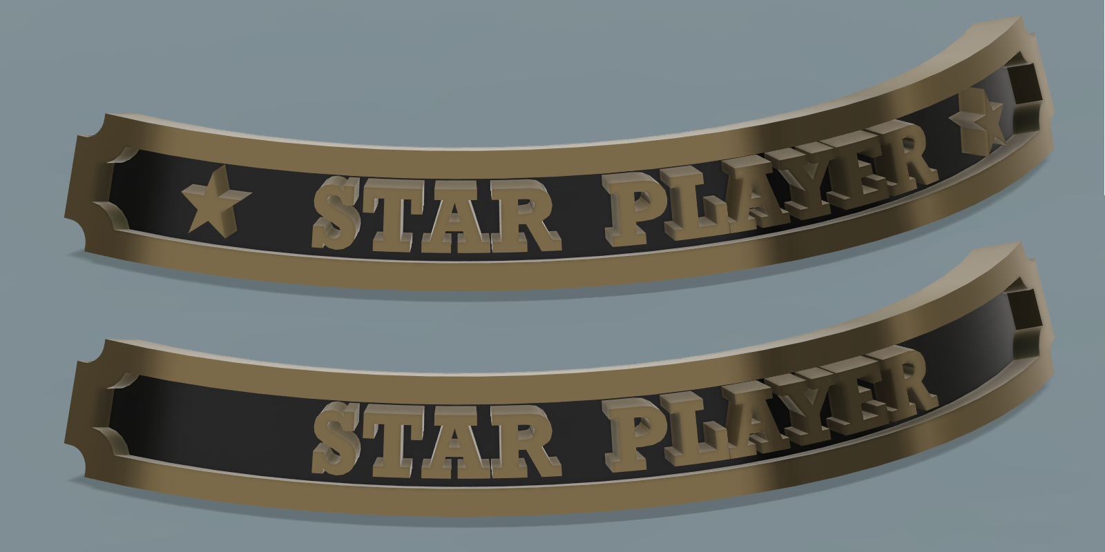 Fantasy Football Star Player Nameplates by Akar | Download free STL ...