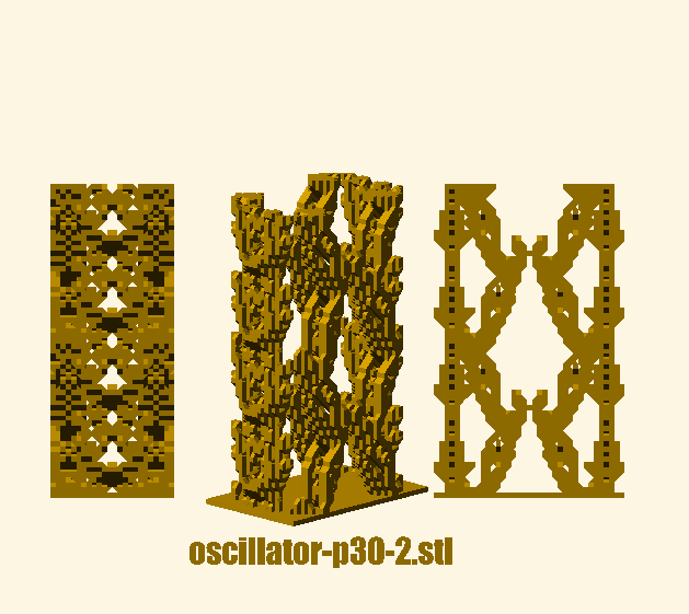 Conway's World #2: Oscillators by Fernando Jerez | Download free STL ...