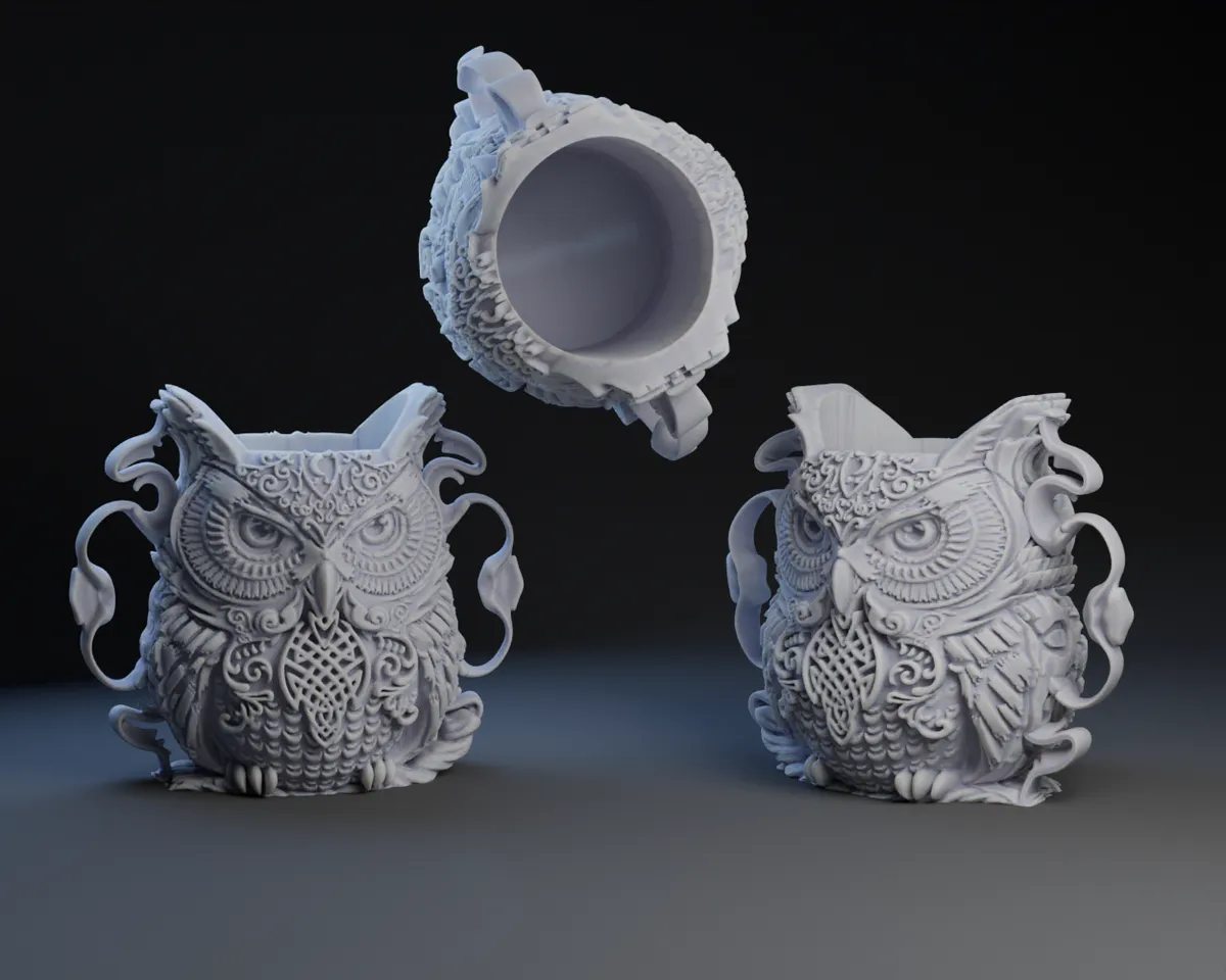 Owl Vessel by Peter Farell | Download free STL model | Printables.com