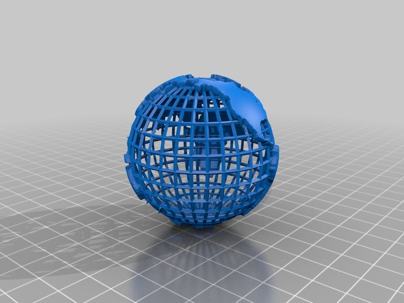 Wired Earth Globe por Fernando Jerez | Descargar modelo STL gratuito ...