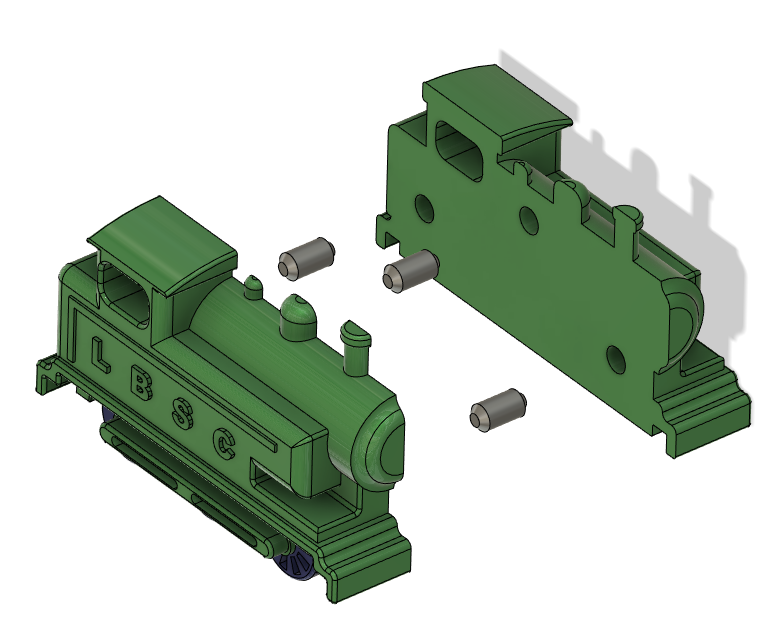 Mini Toy Steam Train, No Supports, Print in place, LBSCR E2 Class ...