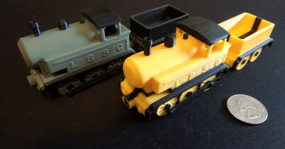 Mini Toy Steam Train, moving side-rods, SNAP TOGETHER, NO SUPPORTS ...