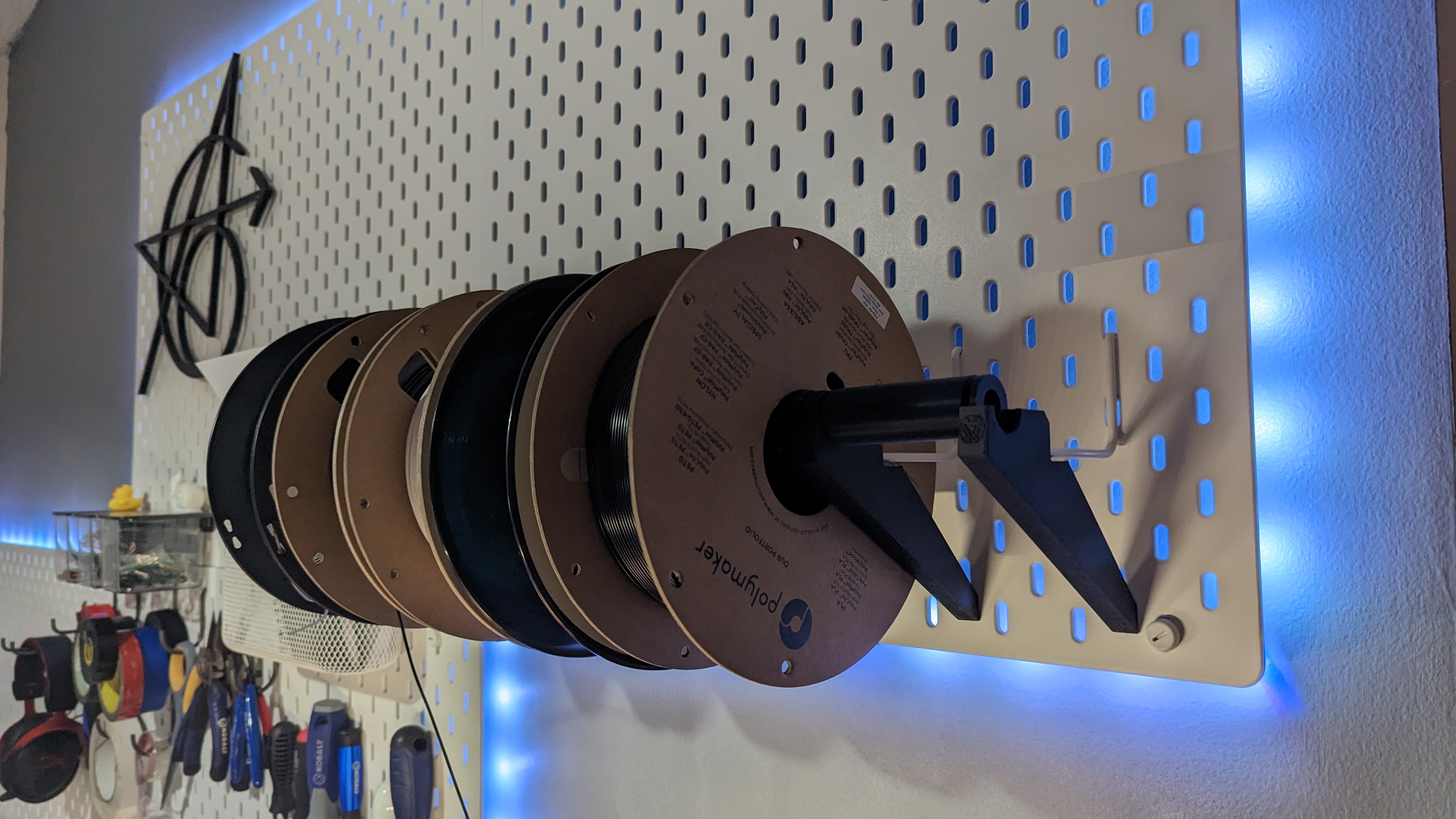 Skadis Filament Spool Holder support free bracket by Earloflemons ...