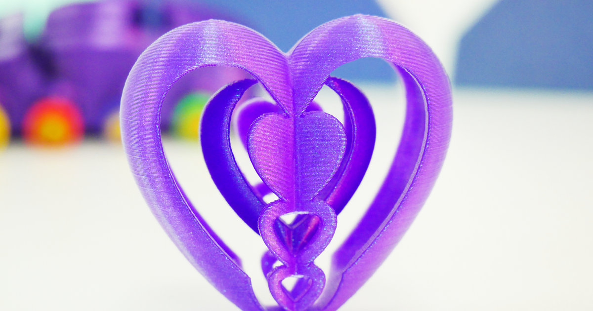 Heart Strings ~ A 3D Printer stress test by E3D | Download free STL ...