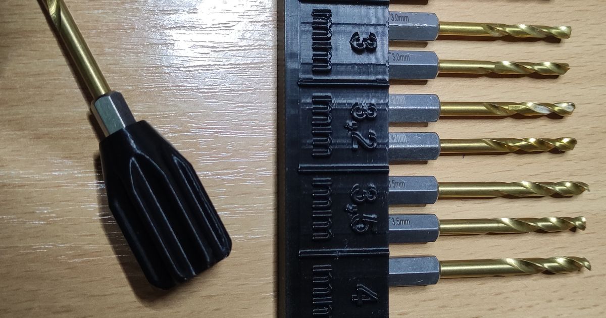 Handle Hex Bit Drill by Terion | Download free STL model | Printables.com
