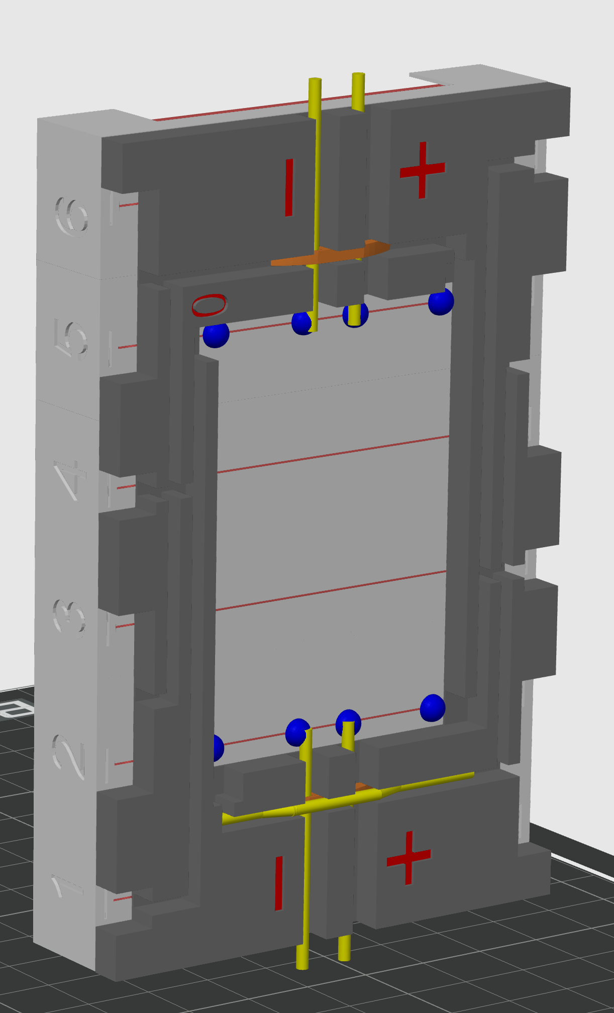 (WIP) Power Bank 3S2P "6 in a row" 18650 Connector Case and Backplane ...