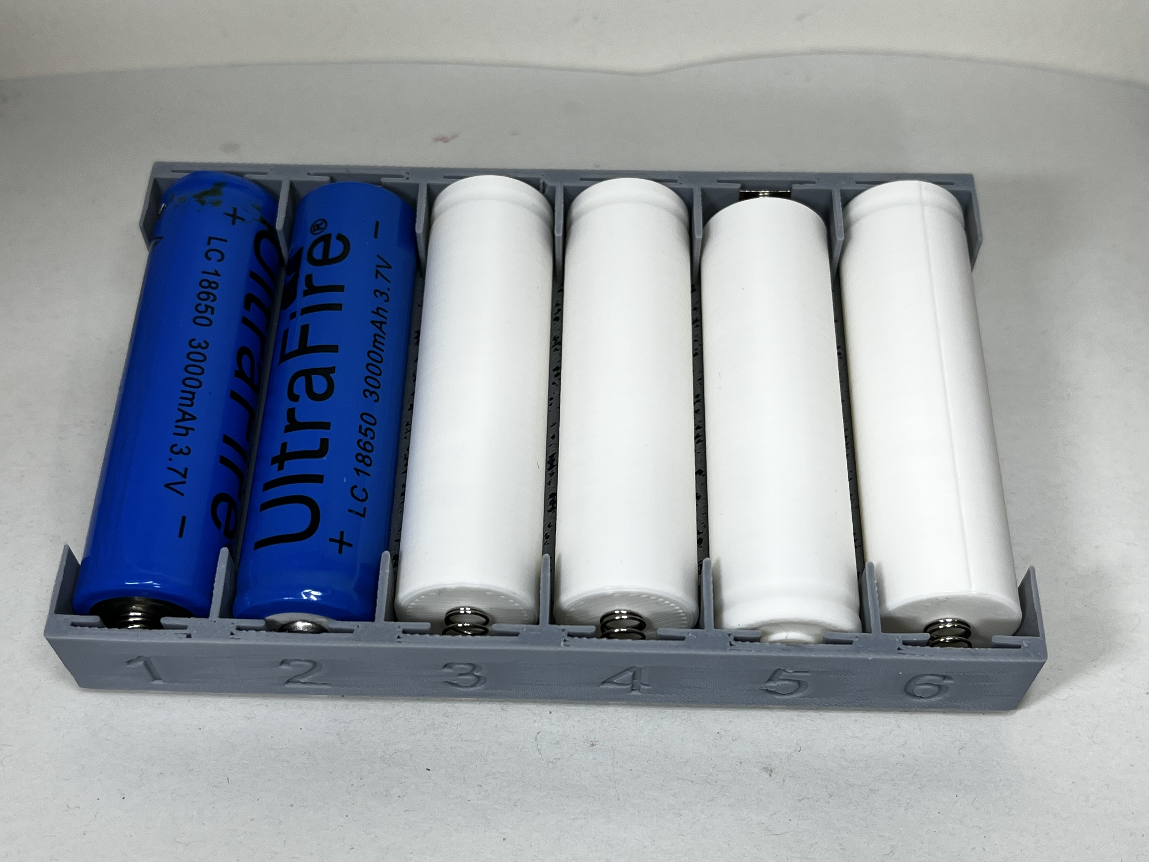(WIP) Power Bank 3S2P "6 in a row" 18650 Connector Case and Backplane ...