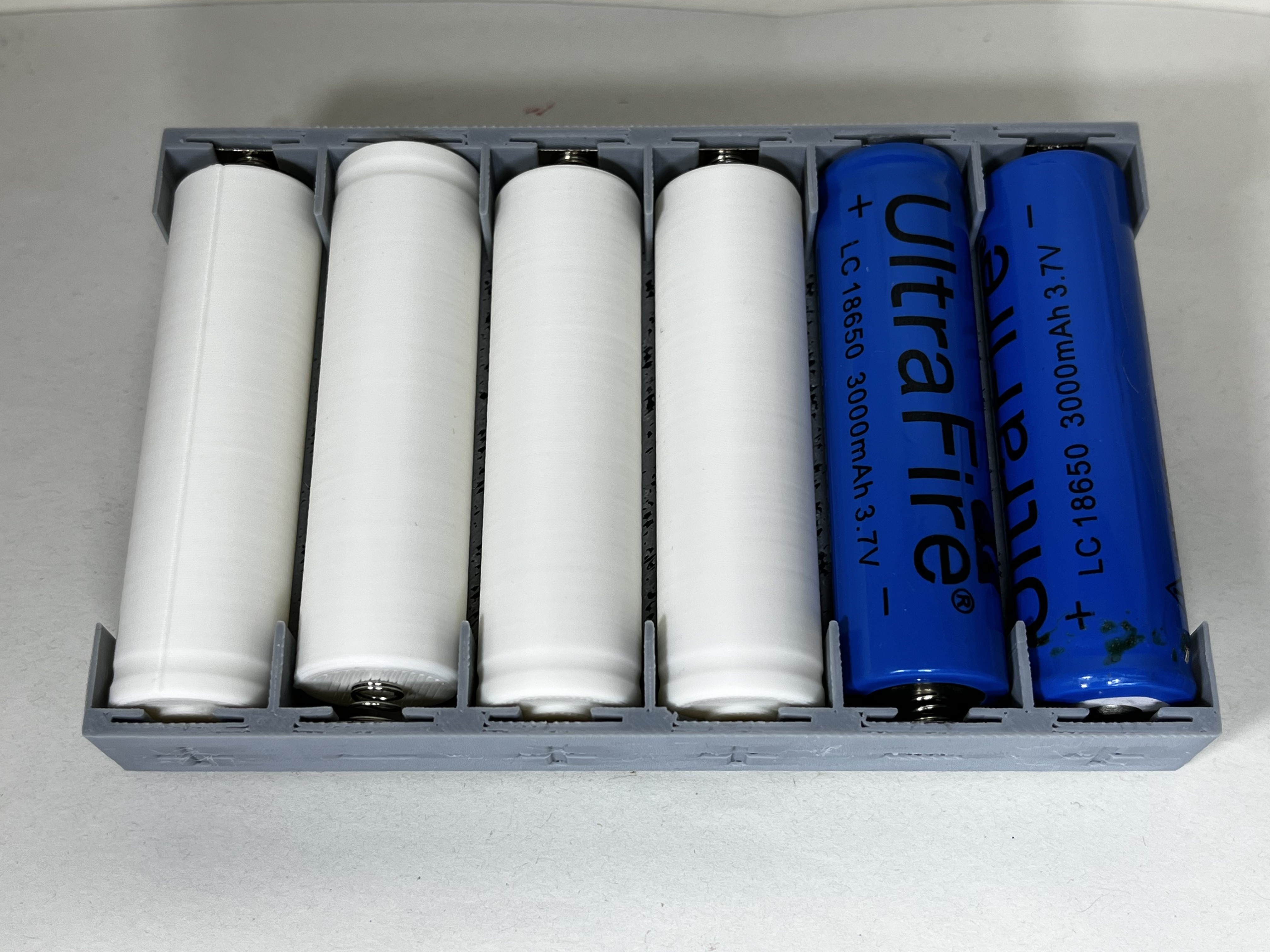 (WIP) Power Bank 3S2P "6 in a row" 18650 Connector Case and Backplane ...