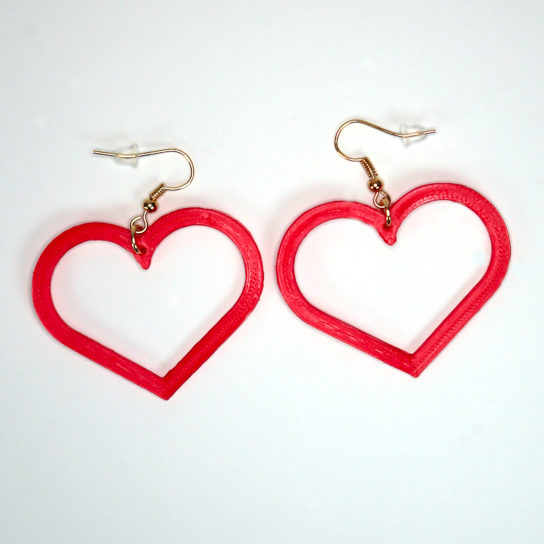 Heart earring by ClarasLittleArtworks | Download free STL model ...