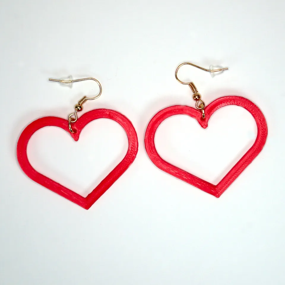 Heart earring by ClarasLittleArtworks | Download free STL model ...
