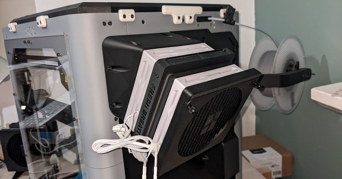 Rear panel extractor mounts and filters for the Bambu P1P par remington ...