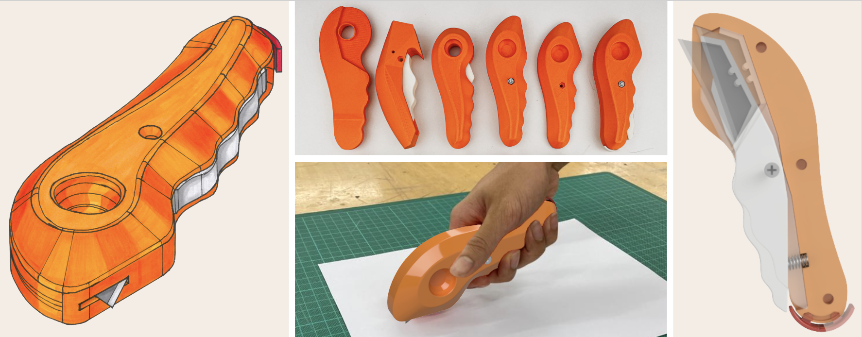 Child-friendly ambidextrous utility knife by ChronoTroy | Download free ...