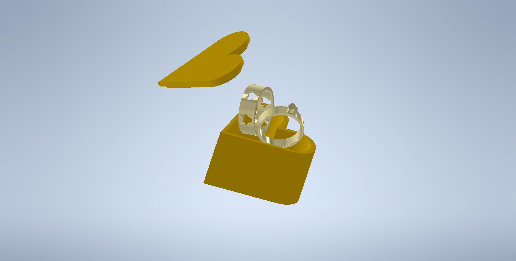 WEDDING RING BOX with wolf shaped rings your own design by Pavel ...