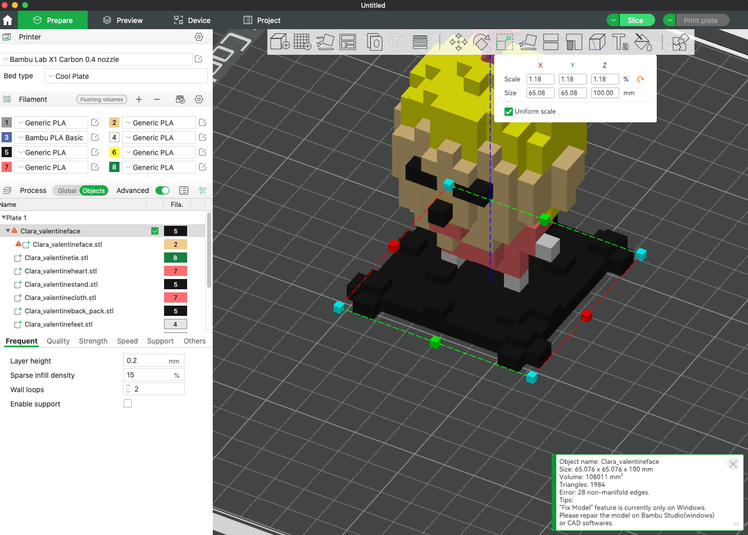 Block Character by Clara Kim | Download free STL model | Printables.com