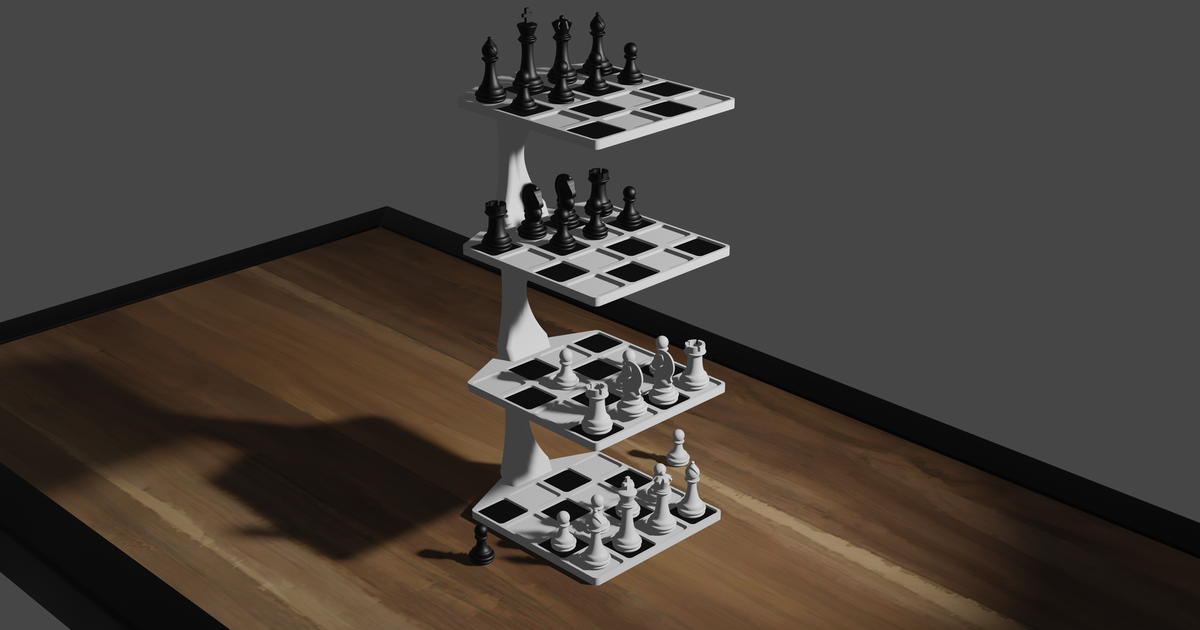 3D Chess Board par Andrew Deml | Téléchargez gratuitement un modèle STL | Printables.com