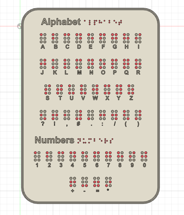 A4 Braille Alphabet with Numbers (UPDATED) by c0t0s | Download free STL ...