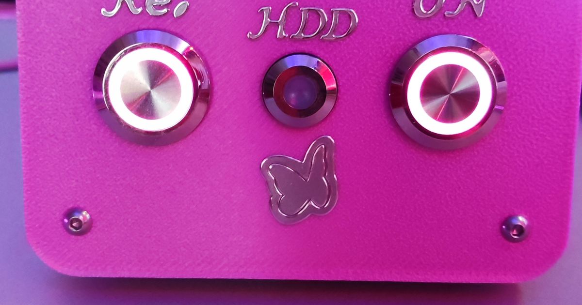 Pink PC Start Button by geier911 | Download free STL model | Printables.com