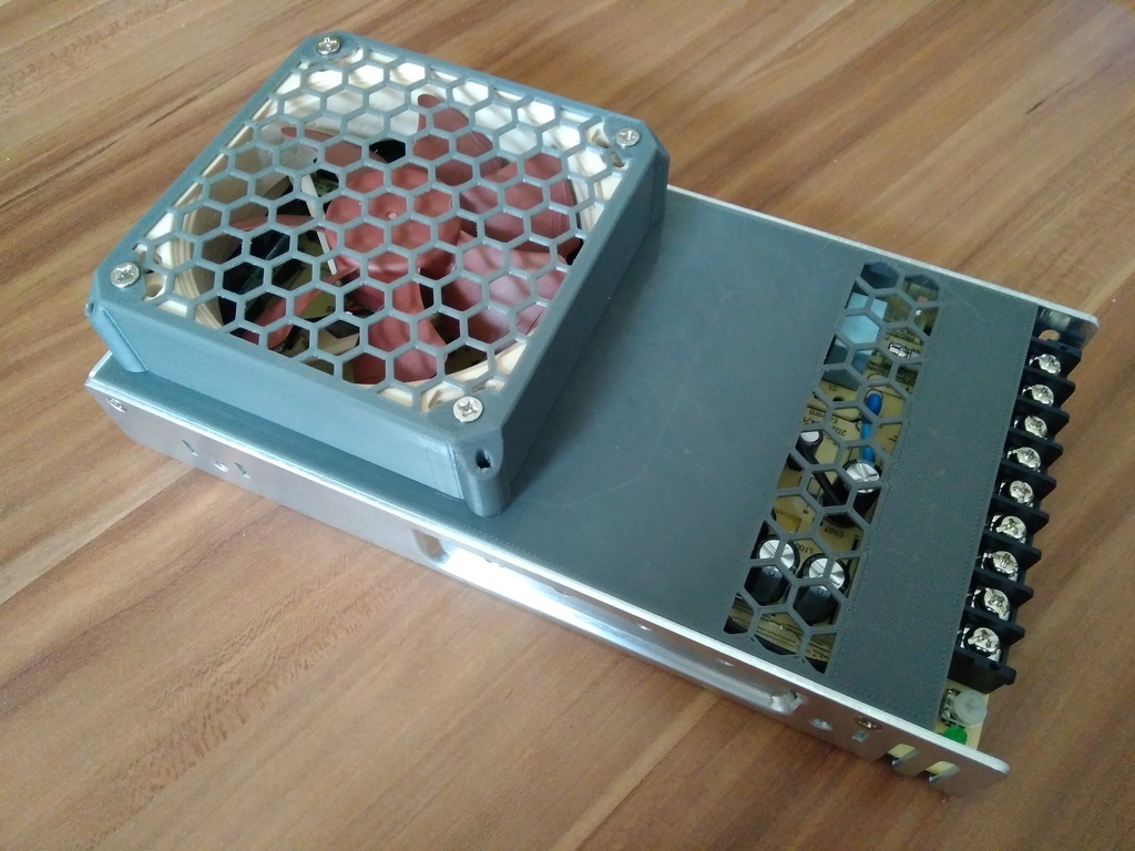 Mean Well LRS-350 PSU Lid for 92mm Noctua Fan (92x92x25) by cxp ...