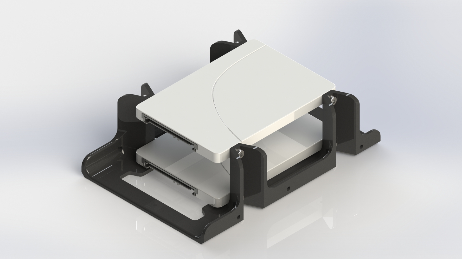 HDD to Dual SSD holder adapter by A3D Printing Farm | Download free STL ...