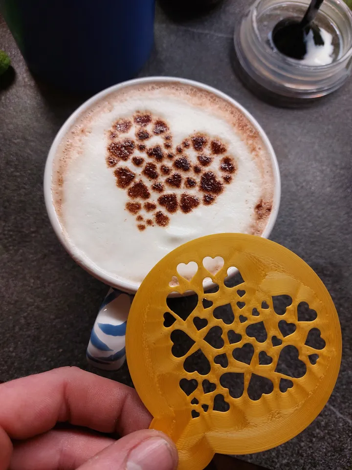 Heart coffee stencil by hubi2512 | Download free STL model | Printables.com