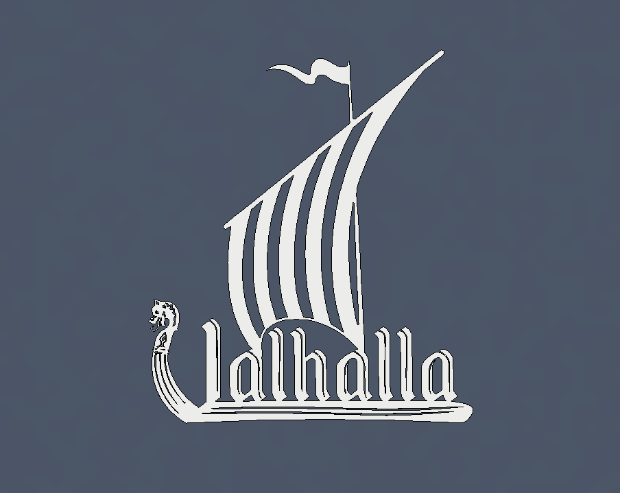 Valhalla sign by Dan Henriksen | Download free STL model | Printables.com