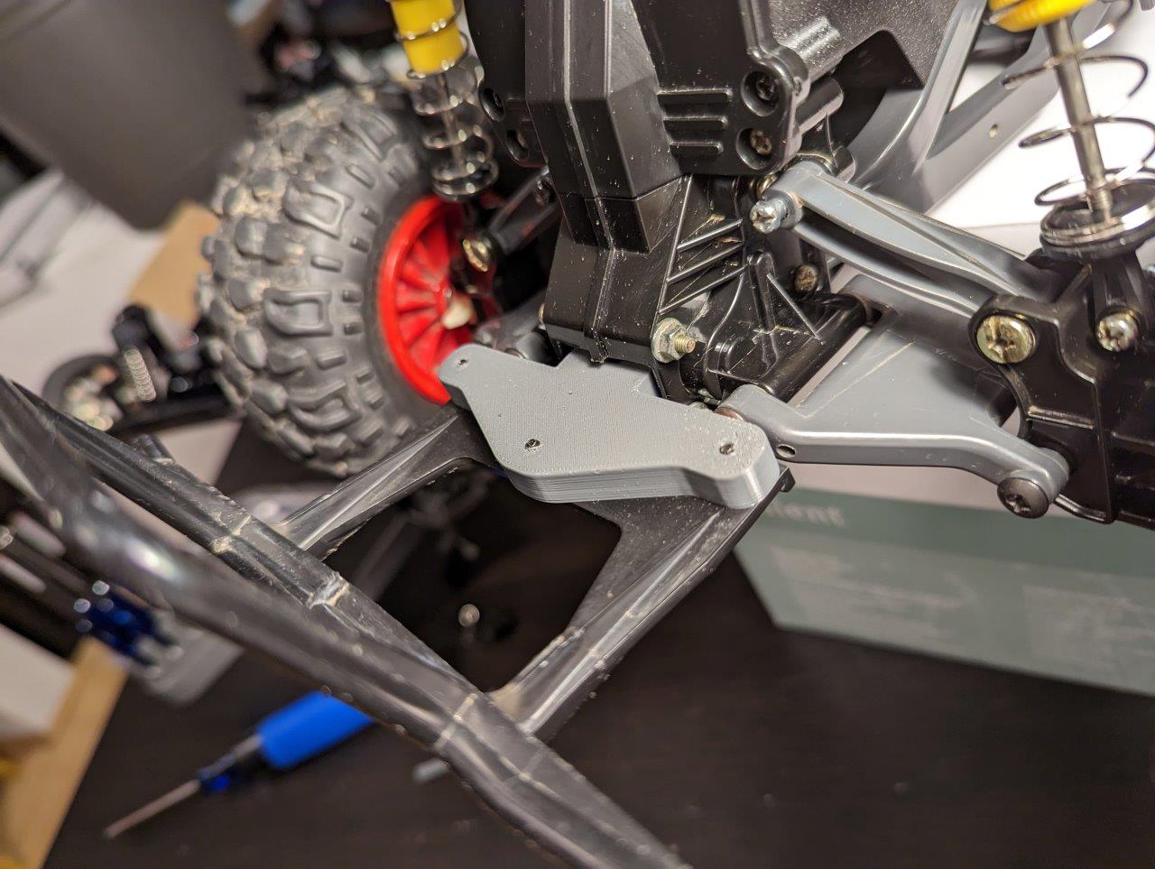 Tamiya King Blackfoot Gearbox and Servo Cover + Lunchbox Front Bumper ...