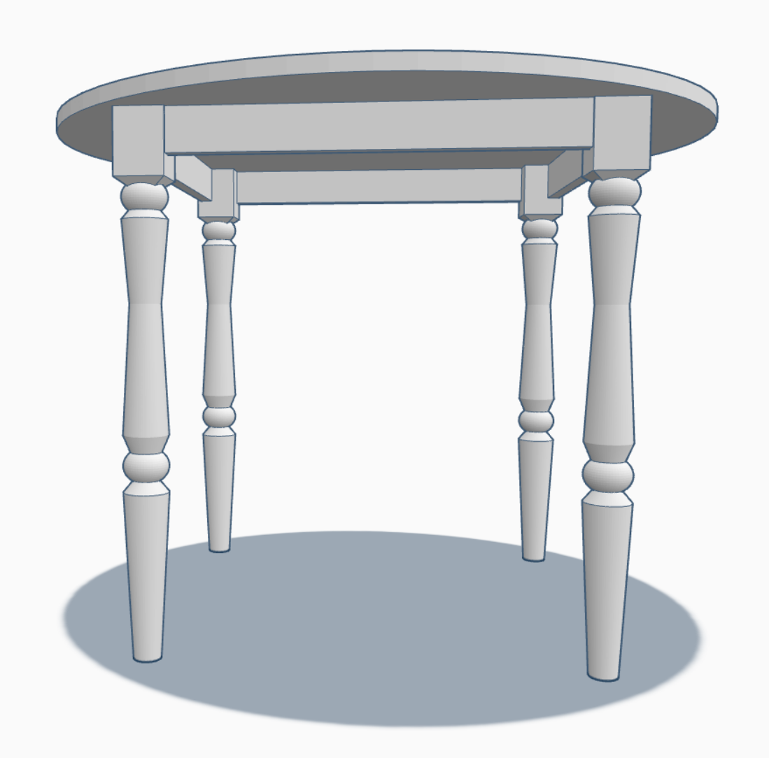 Barbie Doll Round Table 1/6 scale by EldarHan | Download free STL model ...