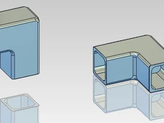 square tube - connect-2-20x20mm 90° by Jux91 | Download free STL model ...