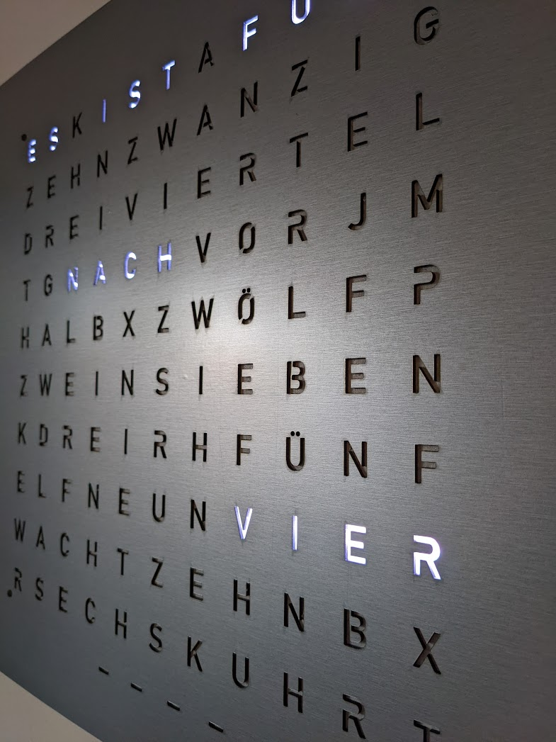 Wortuhr Wordclock lasercut by Fabian Haensch | Download free STL model ...