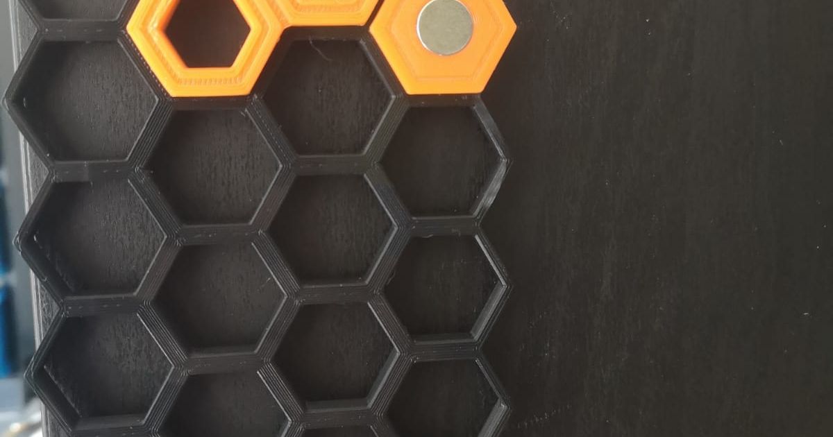Honeycomb magnet insert 10 x 2 mm by cb_25 | Download free STL model ...