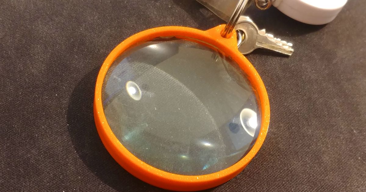 Magnifying Glass keychain holder [editble] by PaniCC | Download free ...